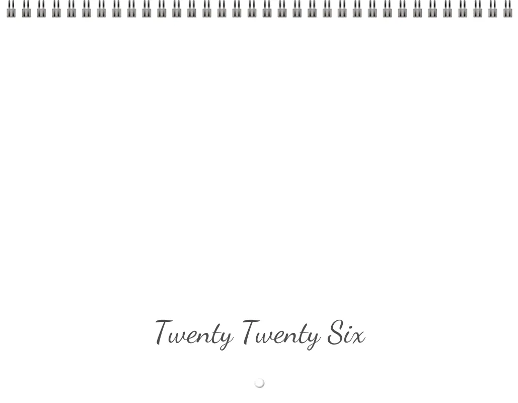 Script Spiral Bound Calendar | 11x8.5
